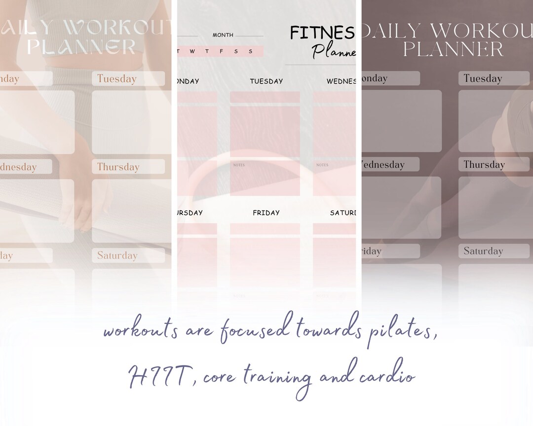Workout Planner, Fitness Planner, Full Workout Plan, Fitness Model ...