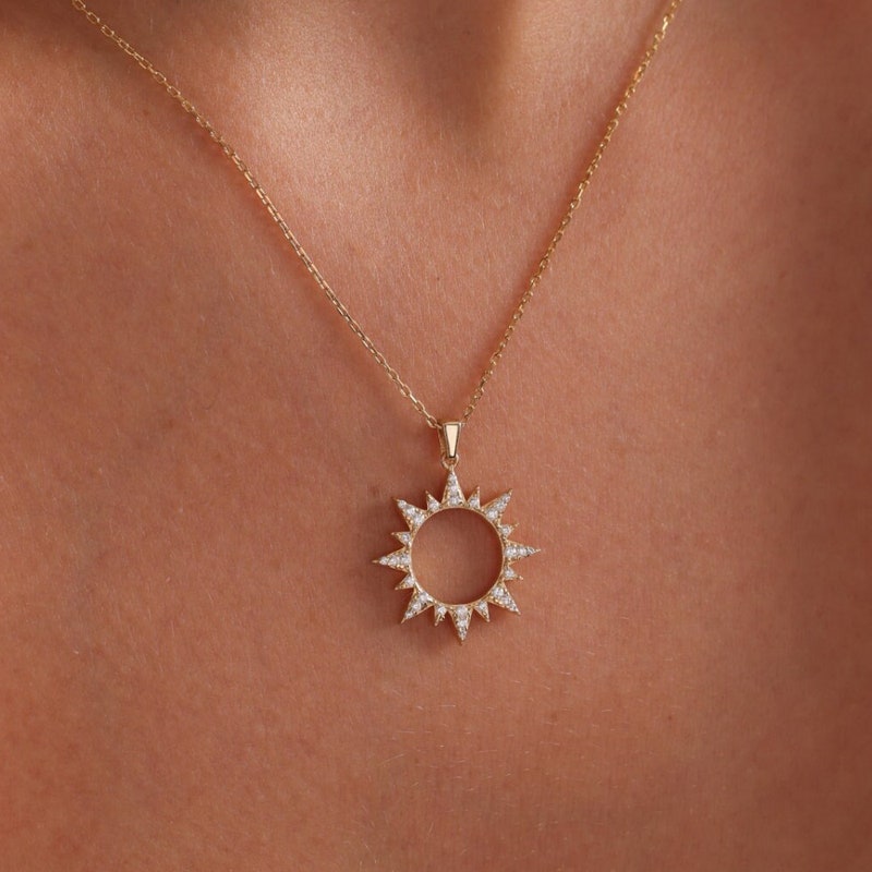 Sun Necklace - Etsy
