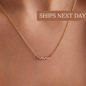 Minimalist Diamond Necklace, Dainty Diamond Necklace, Necklaces for ...