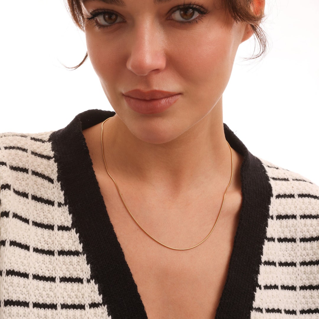 Snake Chain Necklace, Gold Chain Necklace, Chains for Women, Mom Gifts ...