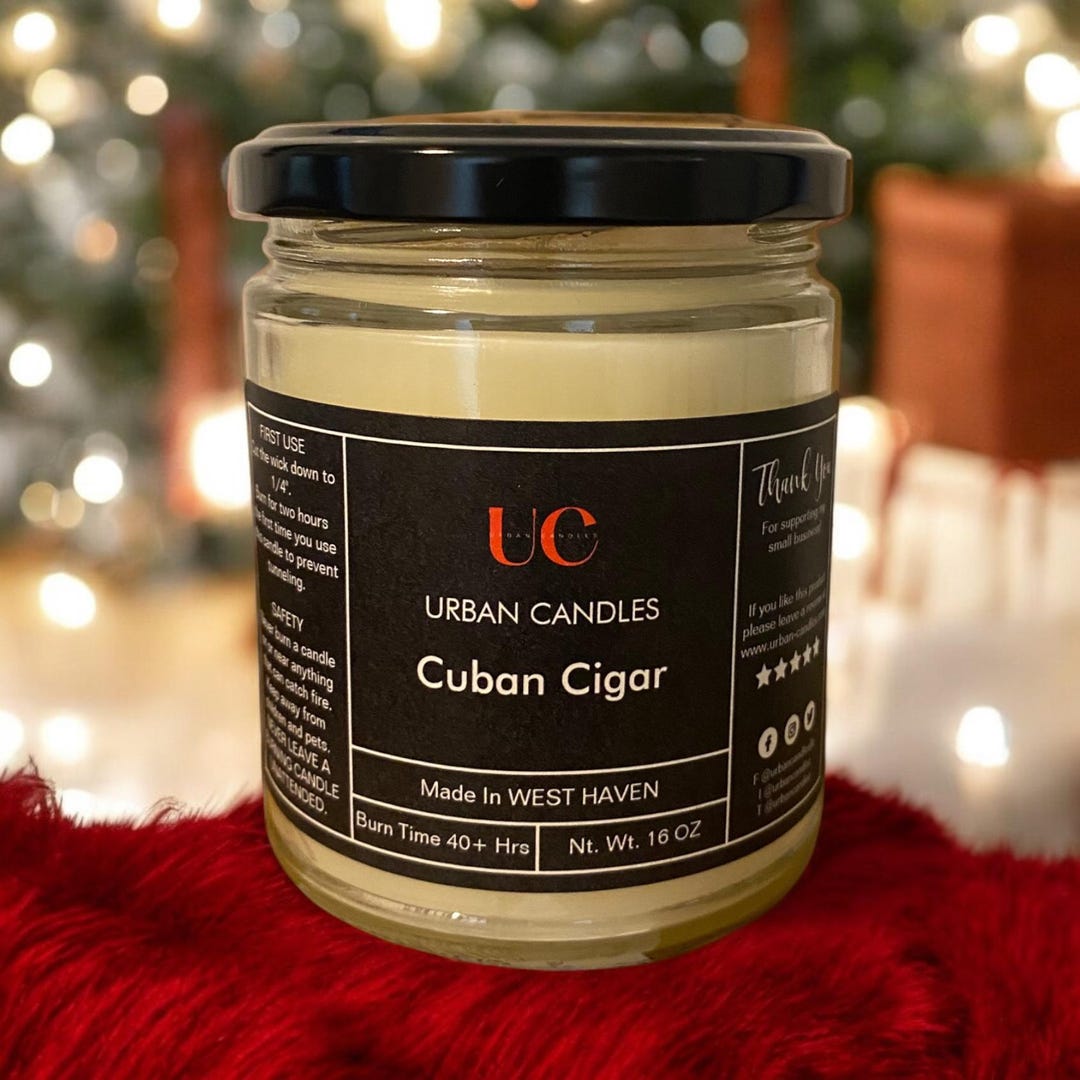 Cuban Cigar (warm and Smoky) Scented Candle 8 Oz - Etsy