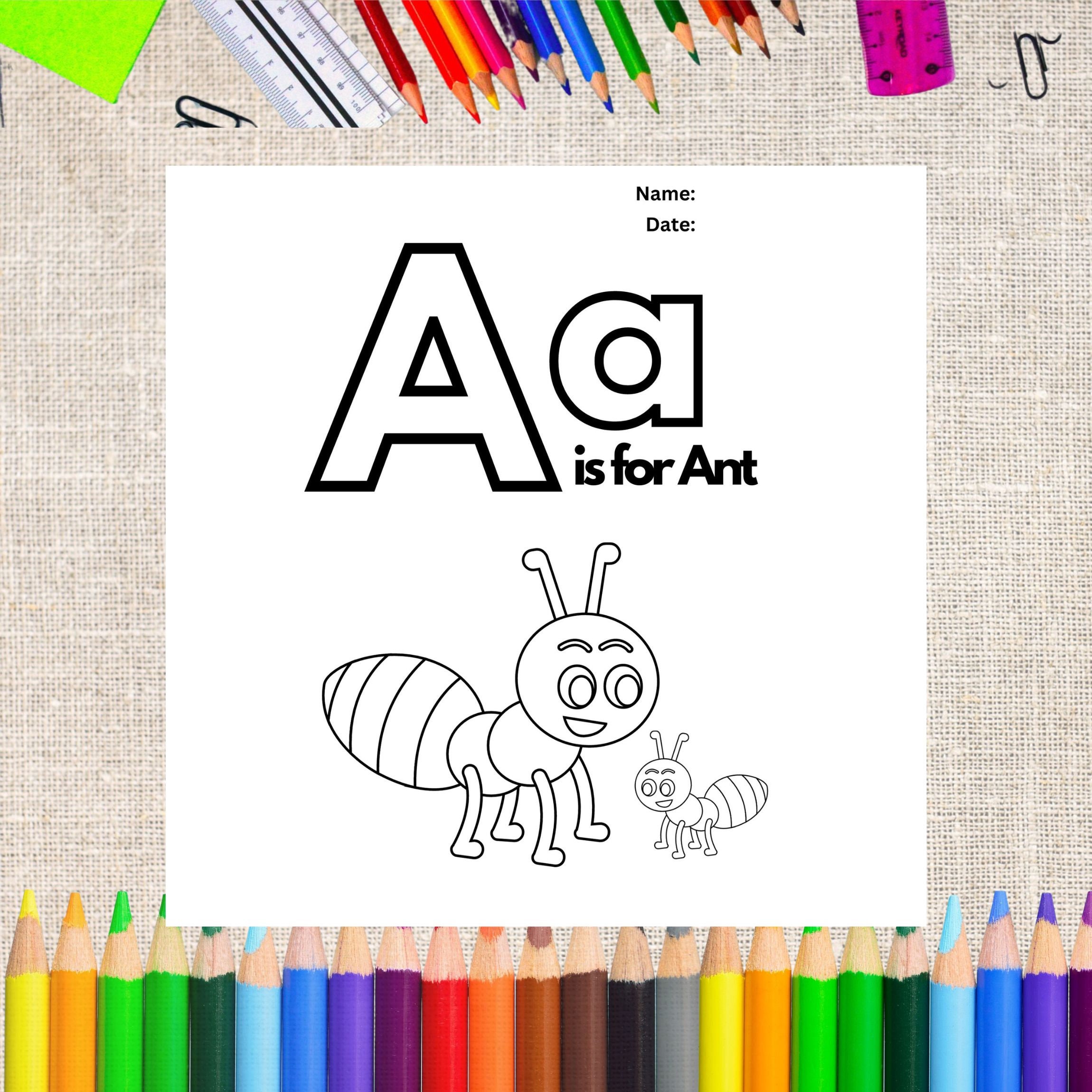 Alphabet Coloring Pages, Printable Worksheets, Preschool, Kindergarten ...