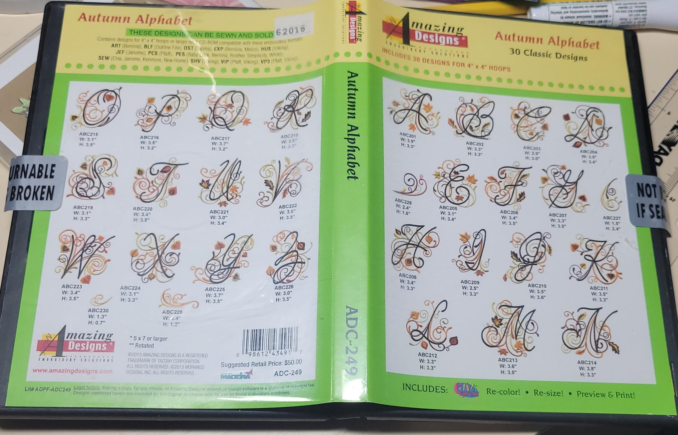 Amazing Designs Embroidery Cds LIKE NEW!!! Huge Assortment of to Choose ...