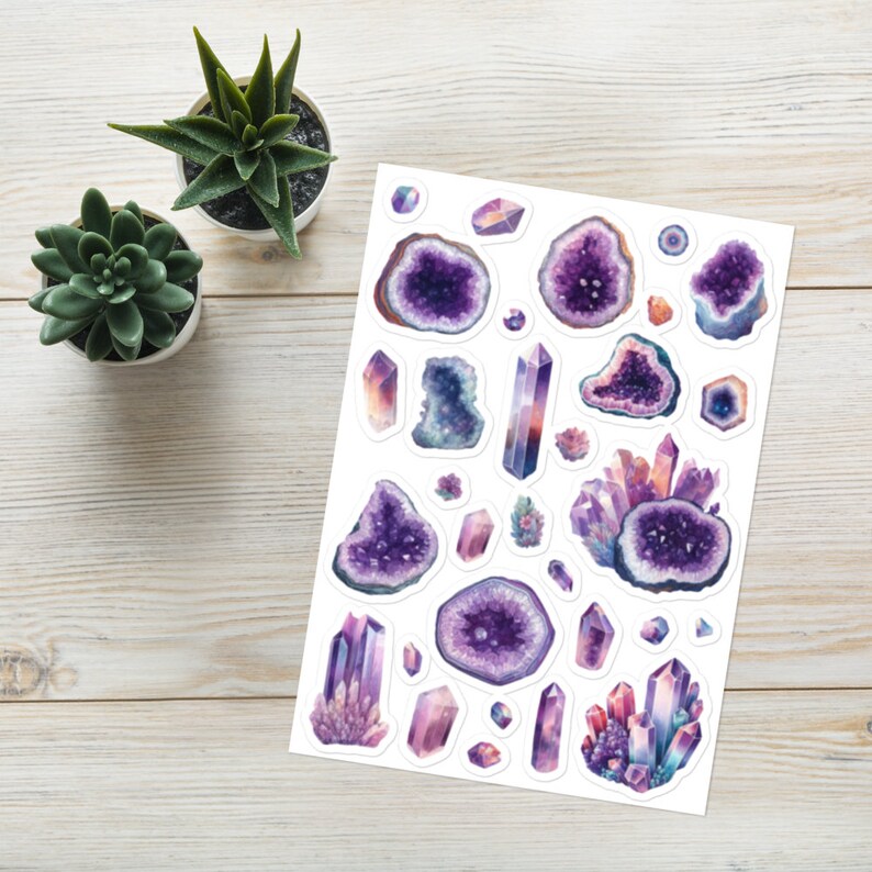 Amethyst Crystals 30+ Sticker Pack - Etsy