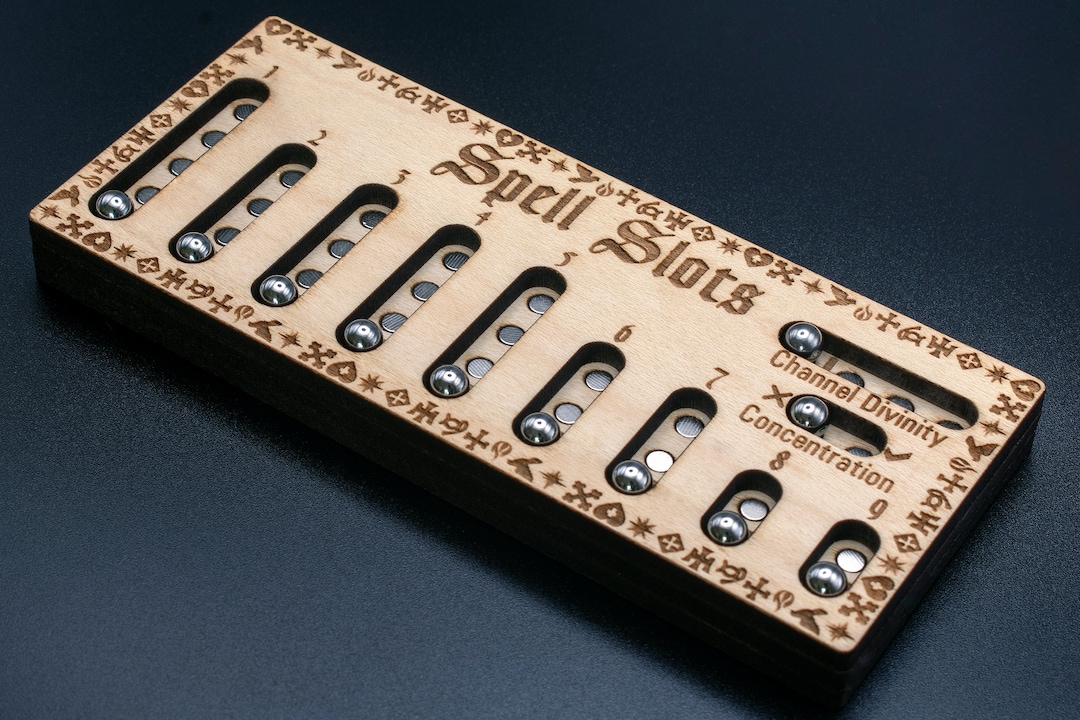 Cleric Magnetic Wooden Spell Slot Tracker - Personalised DND 5e Table ...