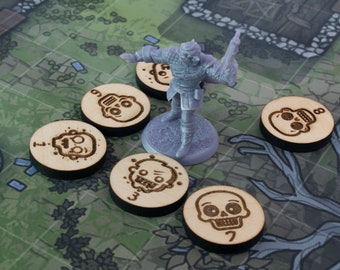 Cute Vampire and Werewolf Tokens Wooden RPG DND 5e Gaming and Board ...