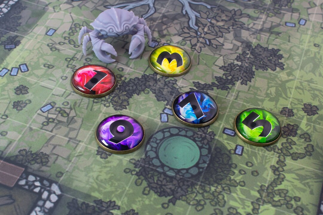 Numbered Premium RPG Tokens - Glass and Metal, DND, 5E, Table Top - Etsy
