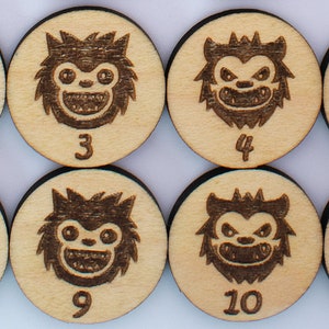 Cute Vampire and Werewolf Tokens - Wooden RPG DND 5e Gaming and Board ...