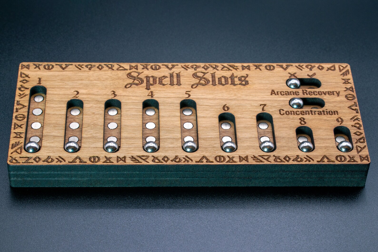 Personalized Wizard Wooden Spell Slot Tracker - DND 5e Counter - Etsy