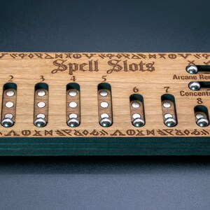 Personalized Wizard Wooden Spell Slot Tracker - DND 5e Counter - Etsy