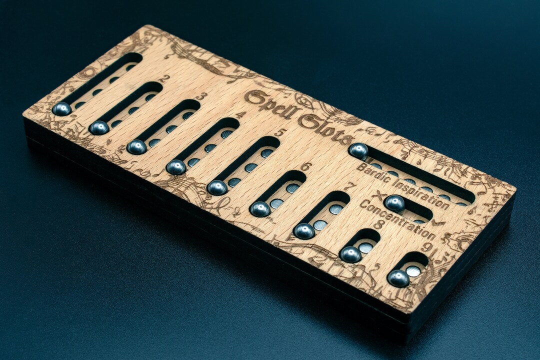 Bard Magnetic Wooden Spell Slot Tracker: DND 5e Counter - Etsy