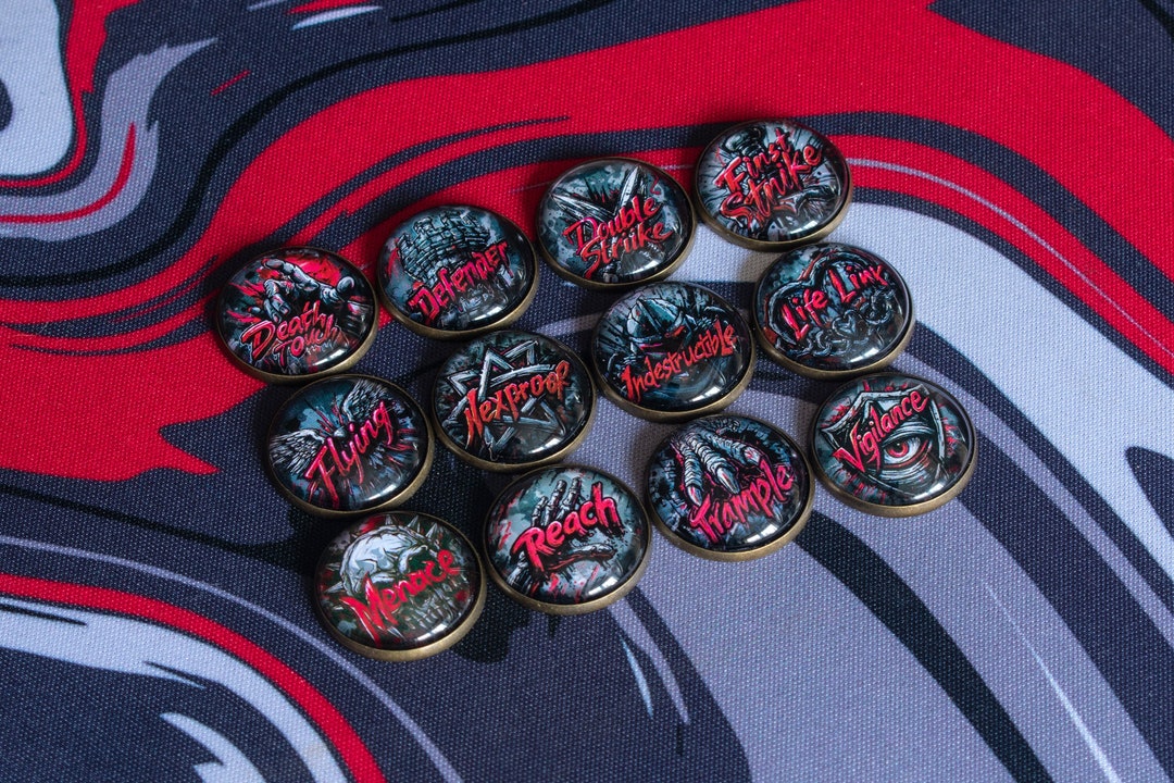 MTG Keyword Premium RPG Tokens - Glass and Metal, Table Top - Etsy