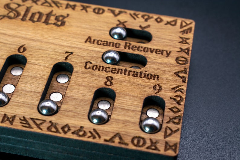 Personalized Wizard Wooden Spell Slot Tracker - DND 5e Counter - Etsy