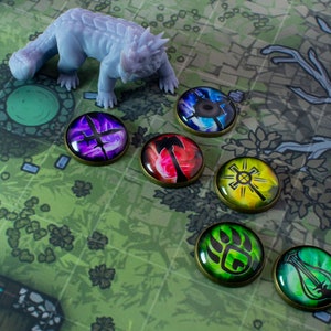 Custom Glass and Metal Premium Class Icon RPG Table Top Tokens - DND ...