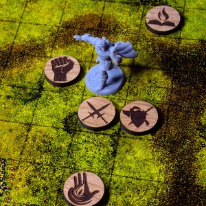 Class Icon Tokens - Wooden RPG DND 5e Gaming and Board Game Tokens - Etsy