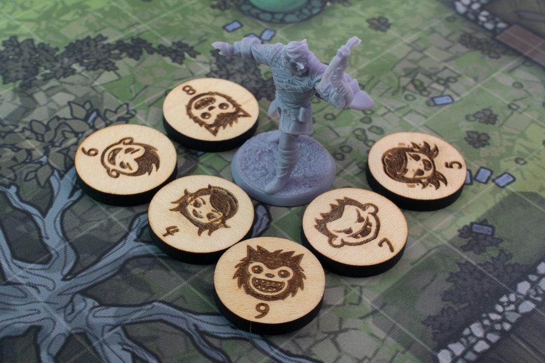 Cute Vampire and Werewolf Tokens - Wooden RPG DND 5e Gaming and Board ...