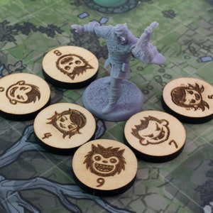 Cute Vampire and Werewolf Tokens - Wooden RPG DND 5e Gaming and Board ...