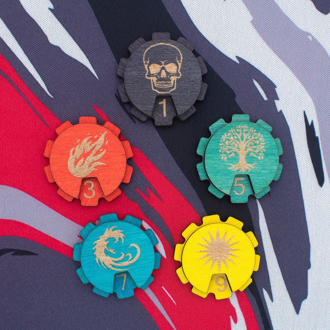 Wooden Game Counters Dials - 0-9 Counters for Board Games and Role ...