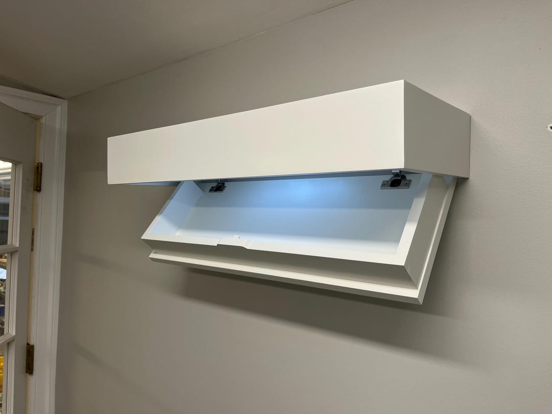 Floating Box Style Wall Shelf With Hidden Compartment and Magnetic ...