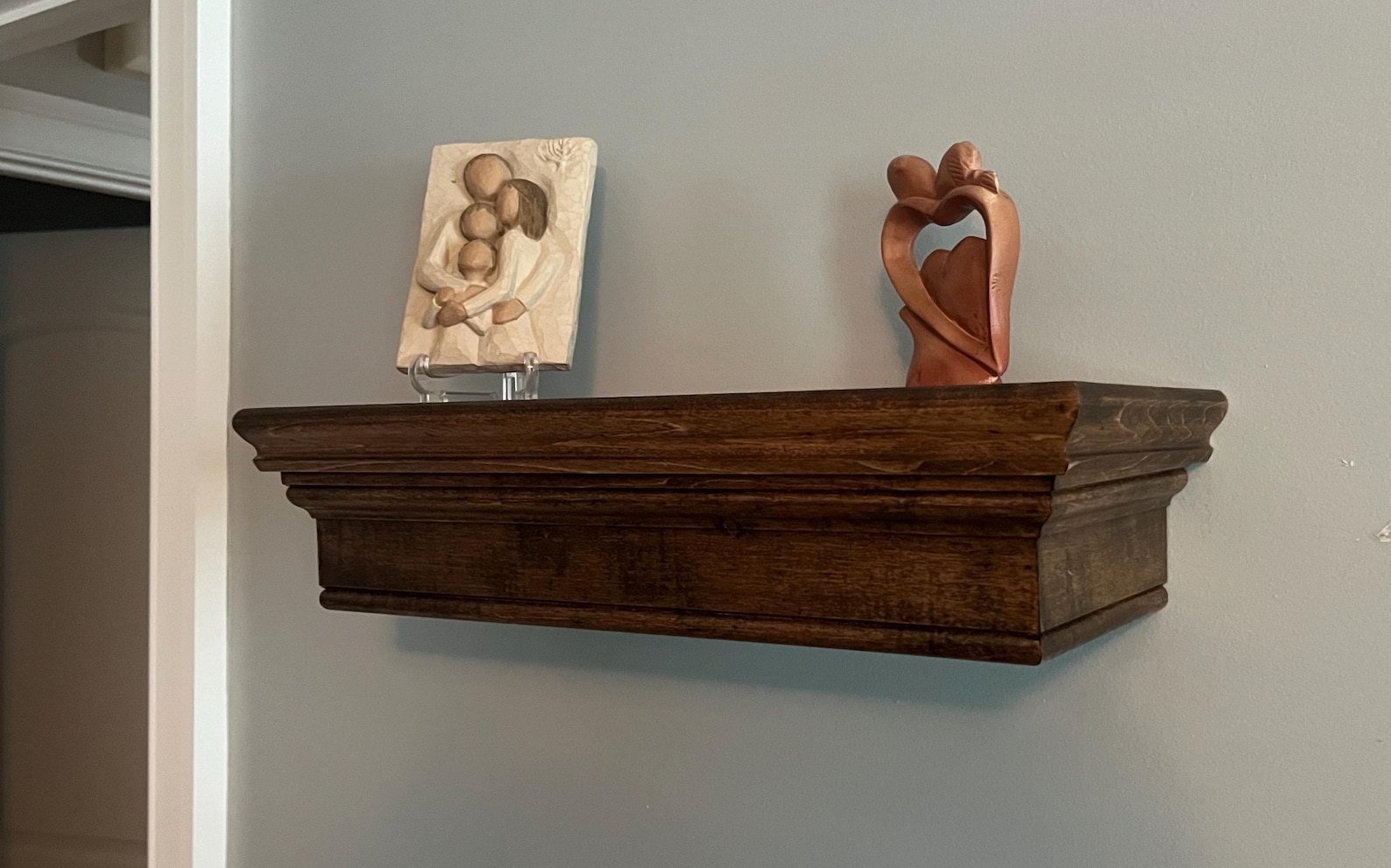 Stained Wall Shelf With Hidden Compartment and Magnetic Locking System ...