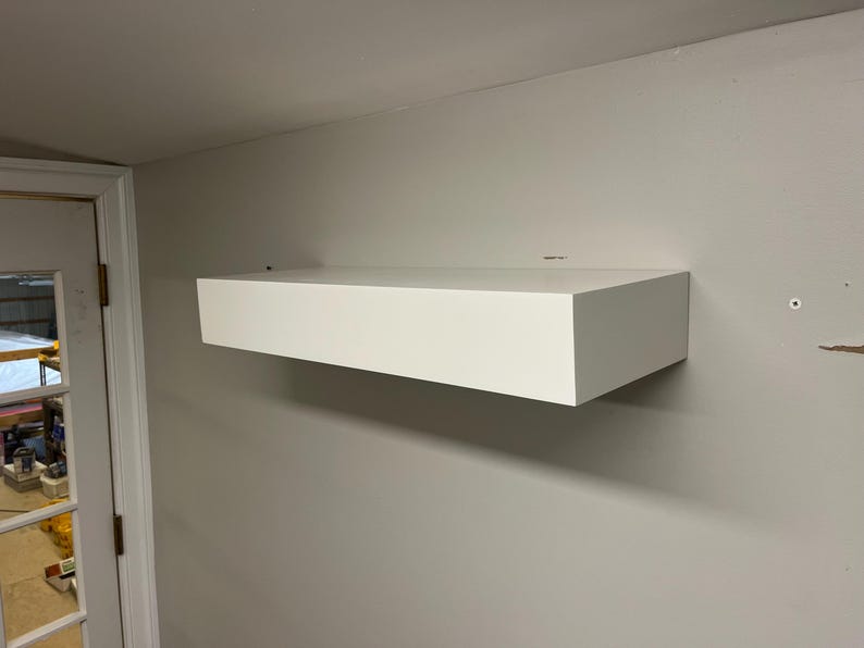 Floating Box Style Wall Shelf With Hidden Compartment and Magnetic ...