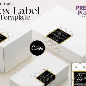 Printable Box Label Box Sticker Label Packaging Editable Box Label ...