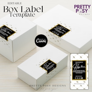 Printable Box Label Box Sticker Label Packaging Editable Box Label ...
