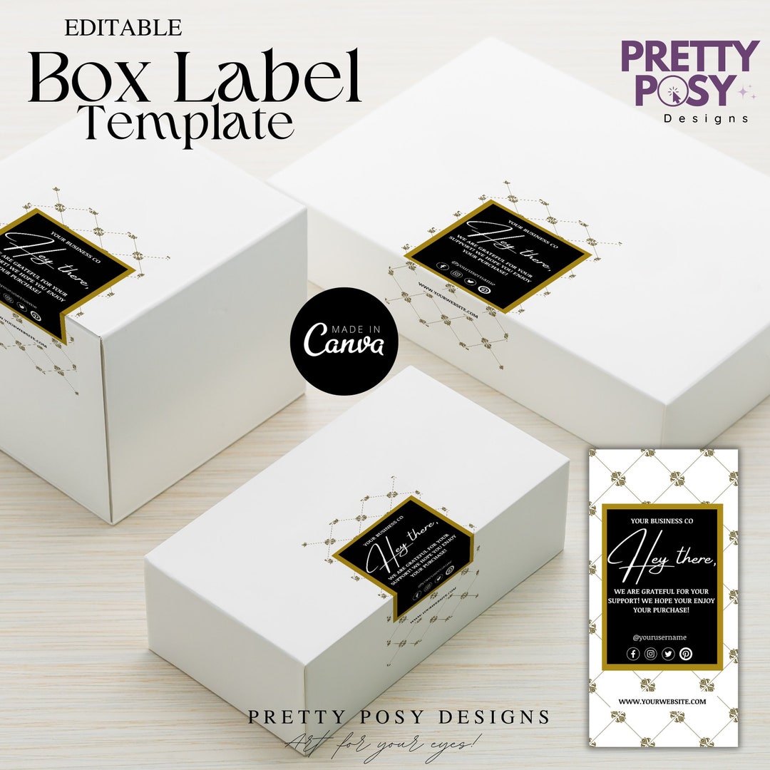 Printable Box Label Box Sticker Label Packaging Editable Box Label ...