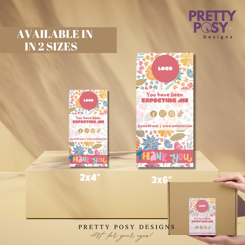 Editable Box Label Template Parcel Sticker Custom Packaging Labels ...