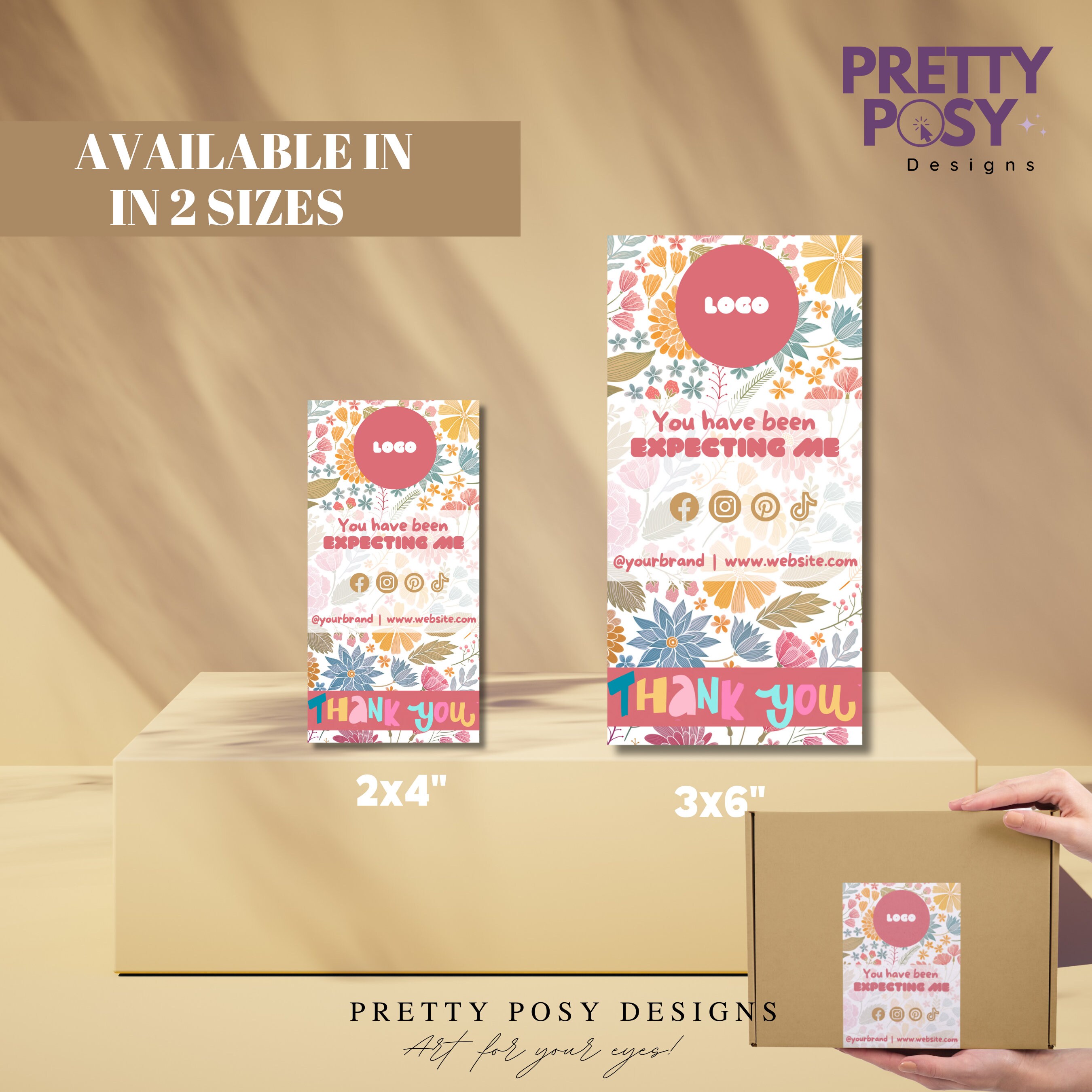 Editable Box Label Template Parcel Sticker Custom Packaging Labels ...