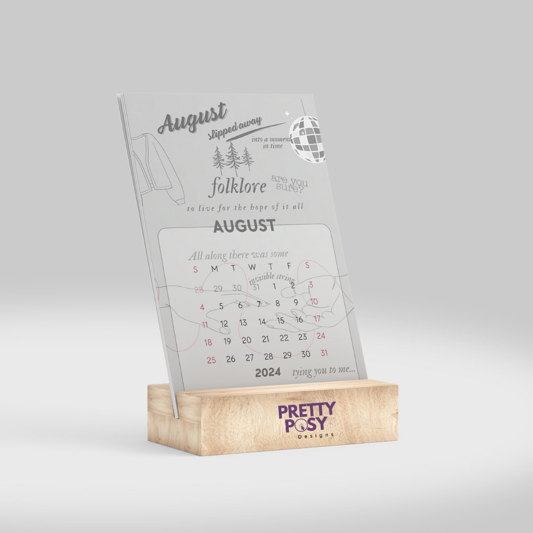 2024 Printable Taylor Swift Eras Tour Calendar Desk Calendar 2024 ...