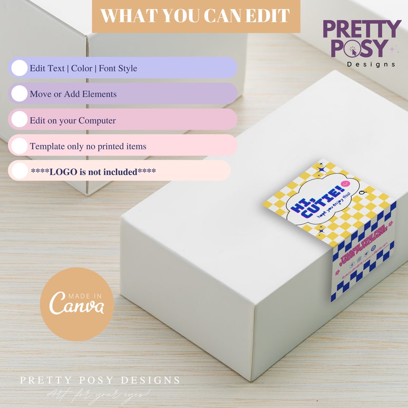 Editable Box Label Box Sticker Label Template Custom Packaging Labels ...