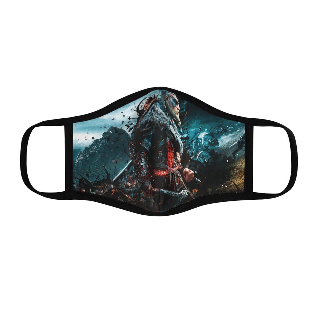 Viking Fitted Face Mask, Norse Warrior Reusable Mask, Scandinavian Face ...