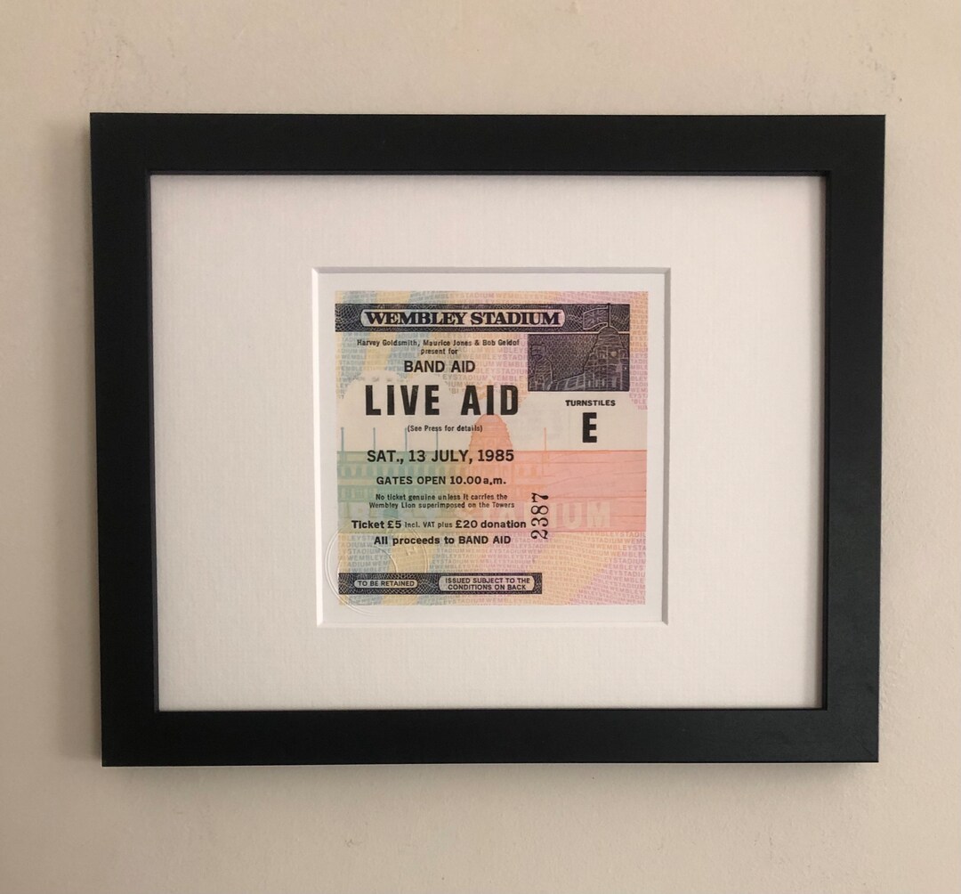 LIVE AID Band Aid 1985 , 13th July Wembley Stadium Concert Ticket ...