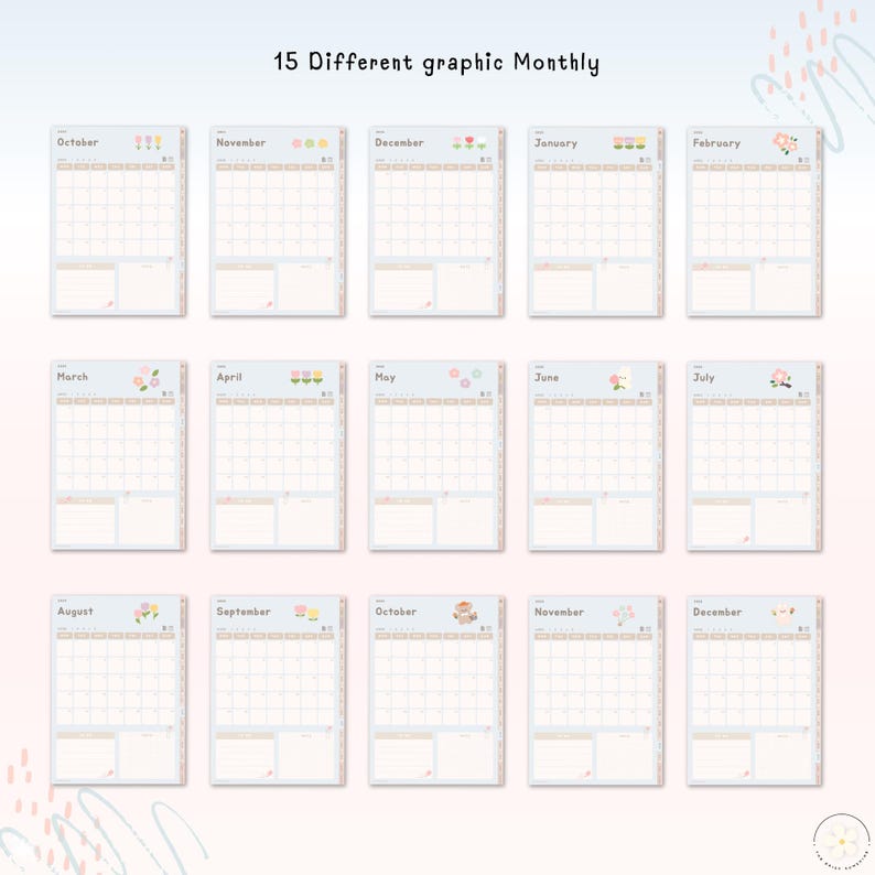 2025 Digital Planner Portrait Planner Dated Planner Goodnotes Cute ...