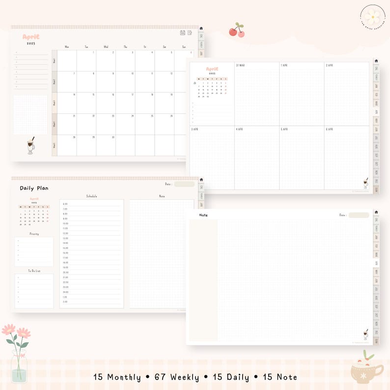 2025 Digital Planner | 2025 Cute Planner | Dated Planner | Goodnotes ...