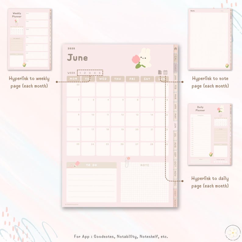 2025 Digital Planner | Portrait Planner | Dated Planner | Goodnotes ...