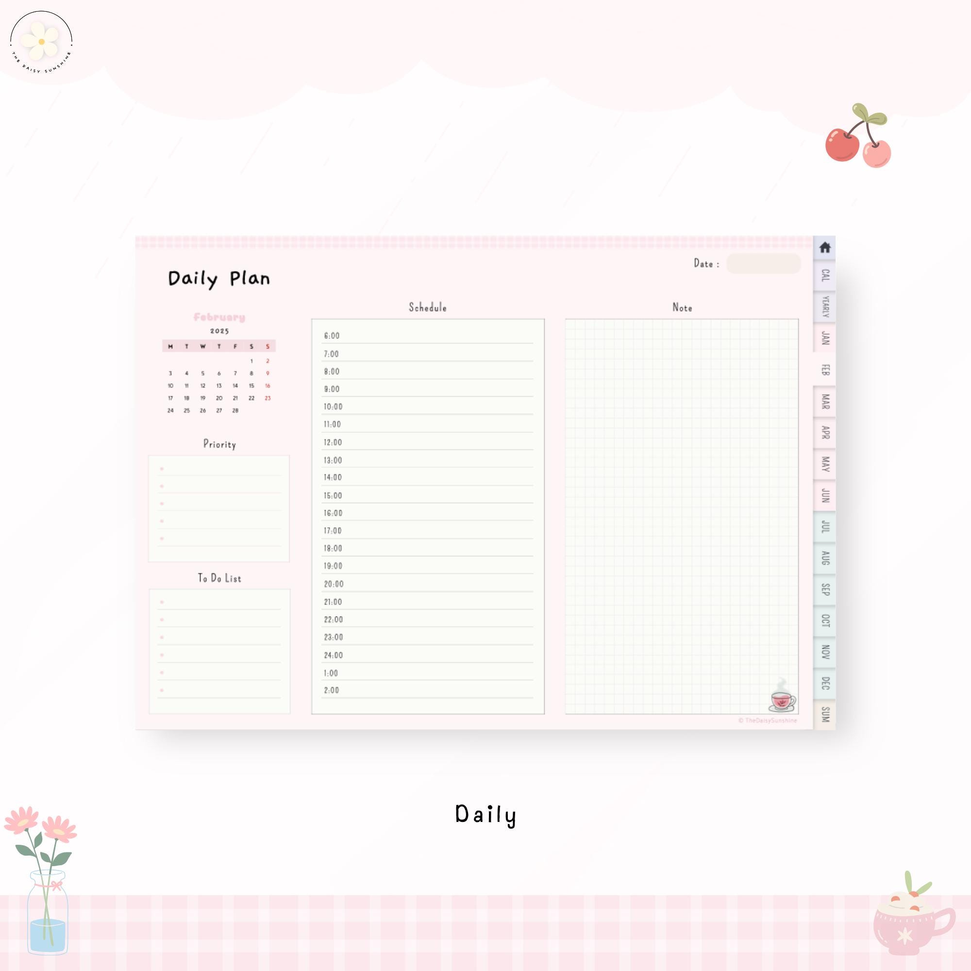 2025 Digital Planner | 2025 Cute Planner | Dated Planner | Goodnotes ...