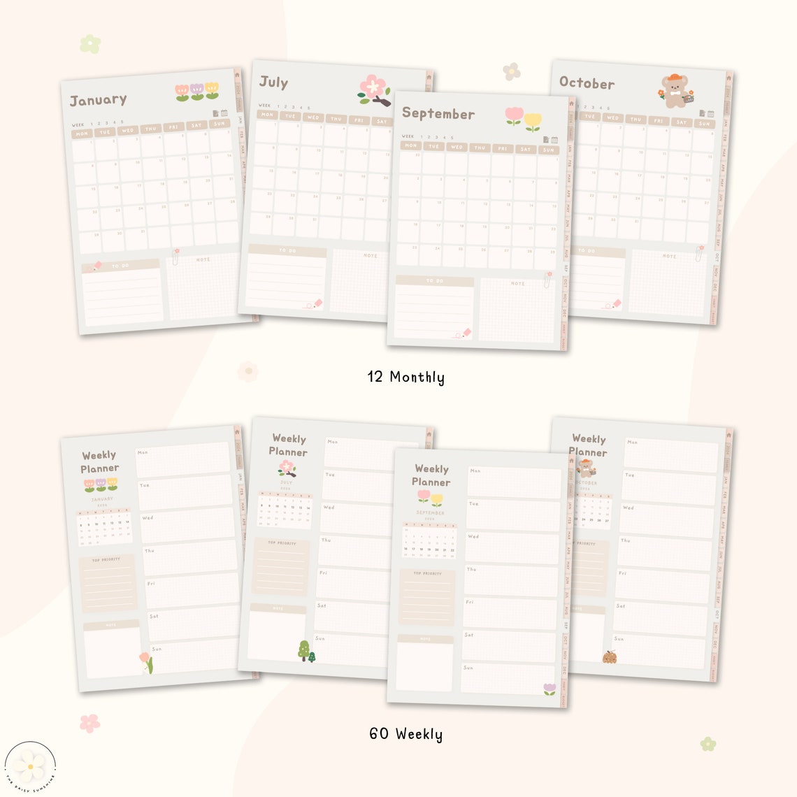 2024 Digital Planner 2024 Portrait Planner 2024 Dated Planner Goodnotes ...