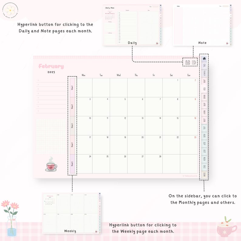 2025 Digital Planner | 2025 Cute Planner | Dated Planner | Goodnotes ...
