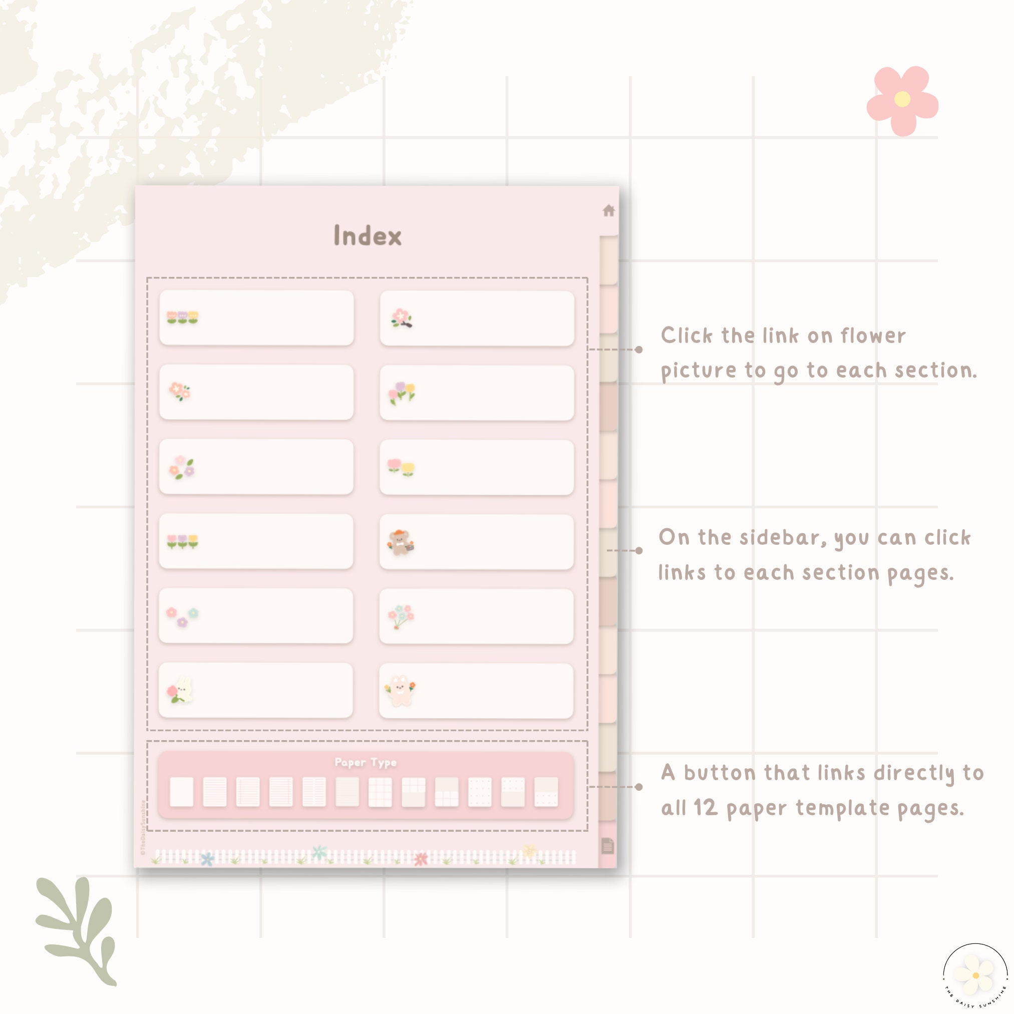 Kawaii Digital Notebook | Cute Notebook | Diary Notebook | Hyperlinked ...