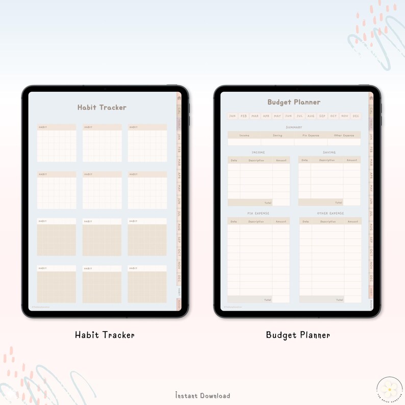 2025 Digital Planner Portrait Planner Dated Planner Goodnotes Cute ...