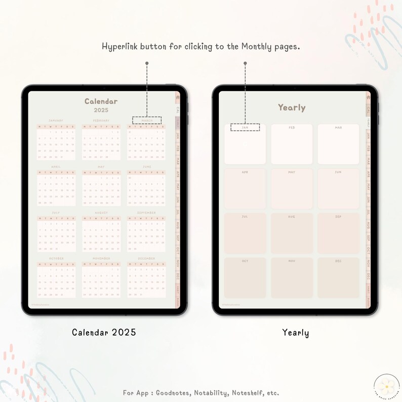2025 Digital Planner | Portrait Planner | Dated Planner | Goodnotes ...