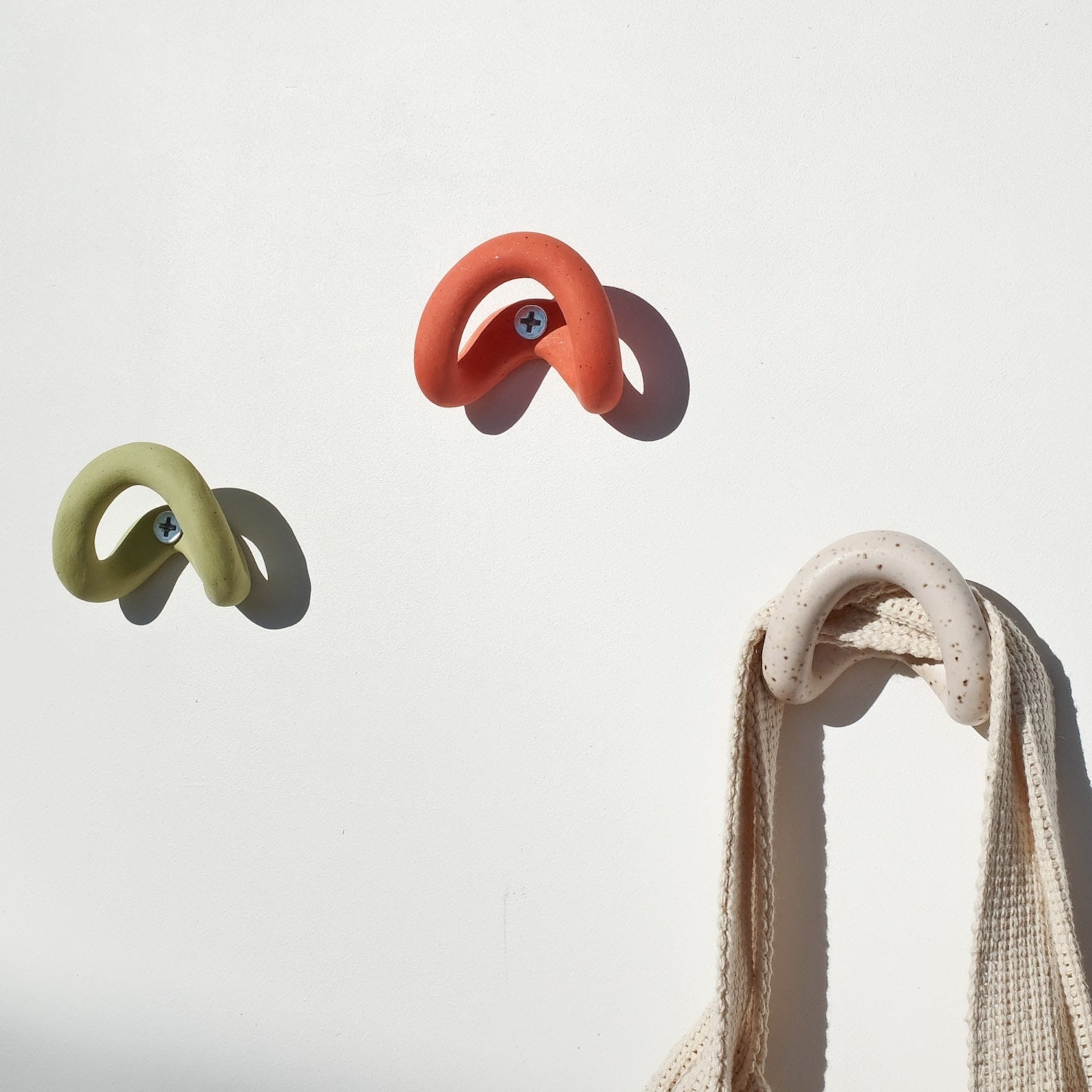 Ceramic Wall Hooks Handmade Decorative Coat Hook / Colorful Towel Hook ...
