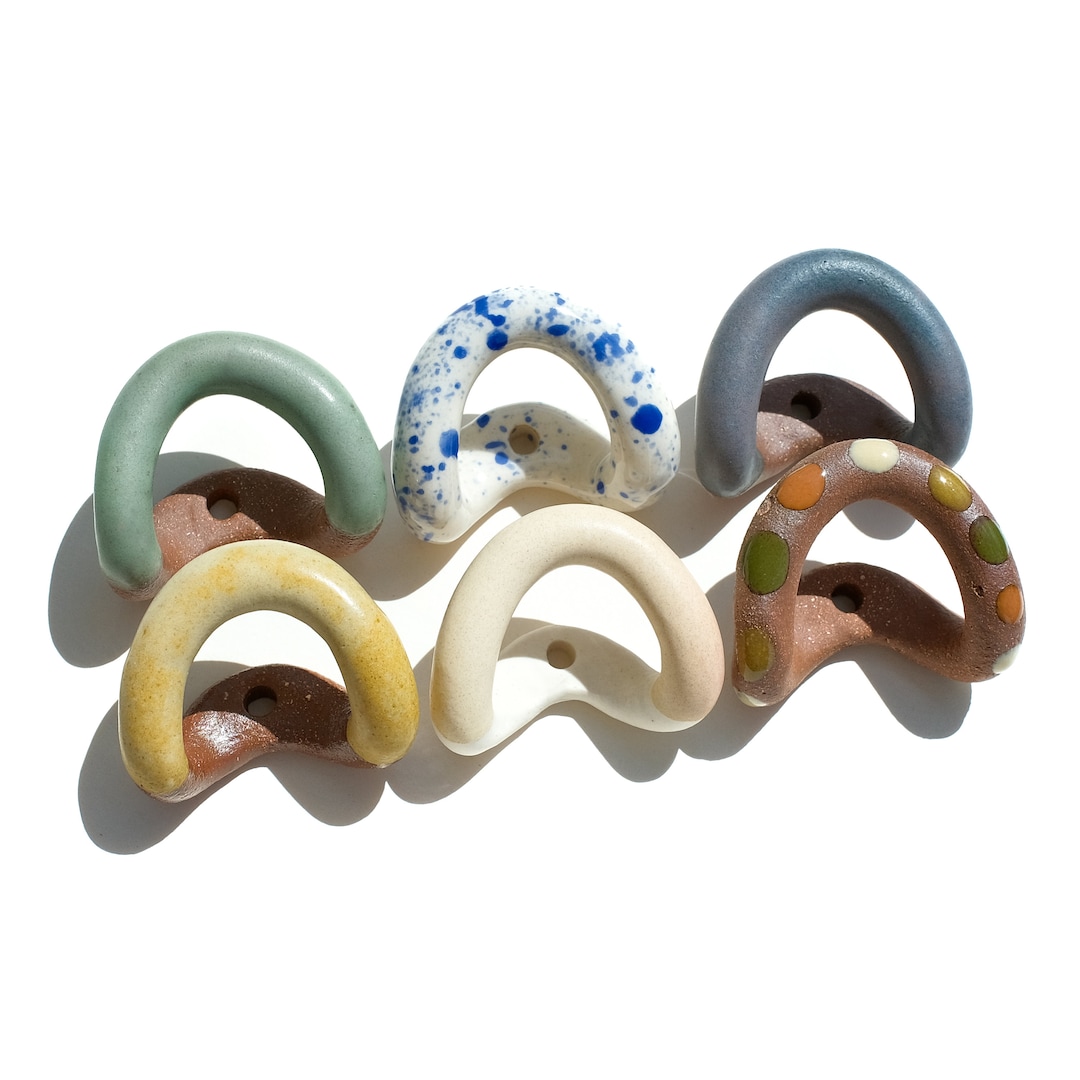 Ceramic Wall Hooks Handmade Decorative Coat Hook / Colorful Funky ...