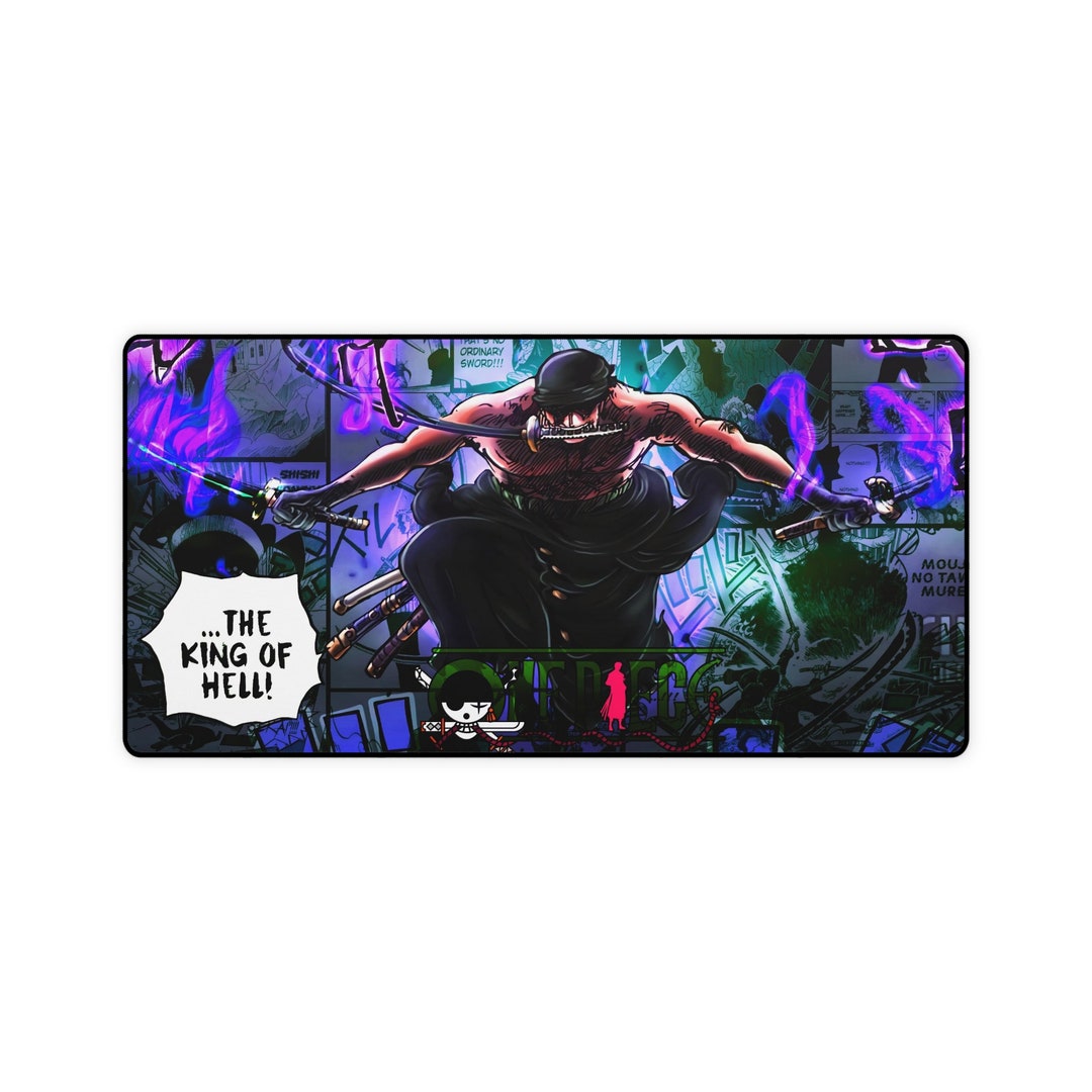 One Piece Zoro king OF Hell Desk Mat - Etsy
