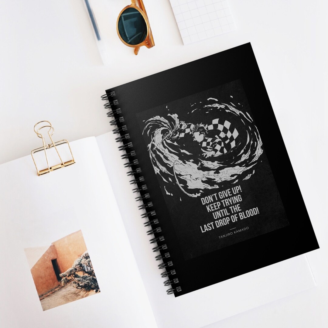 Spiral Notebook Ruled Line Motivation Tanjiro - Etsy