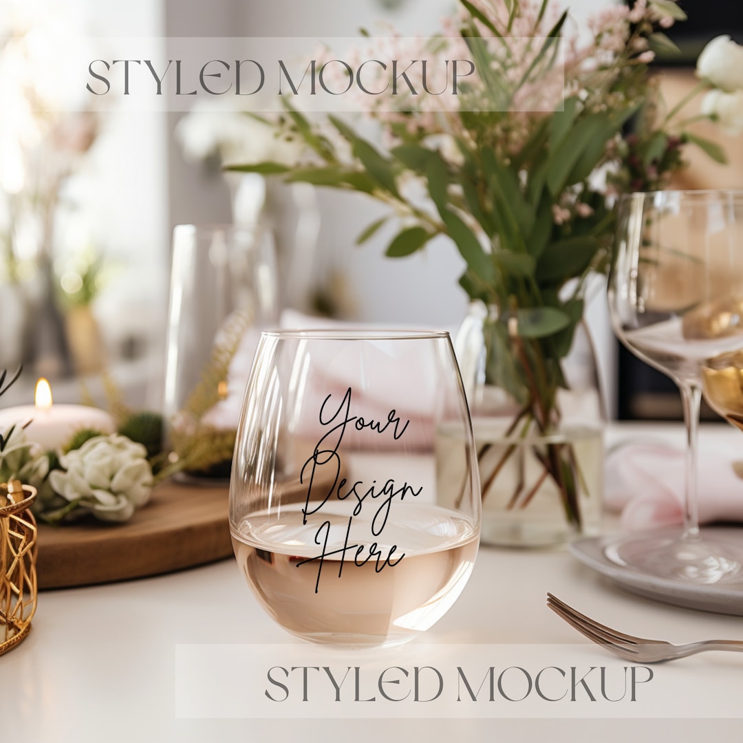 Wedding Mock Up, Wine Glass Mock Up, Champagne Glass Mock Up, Wedding ...