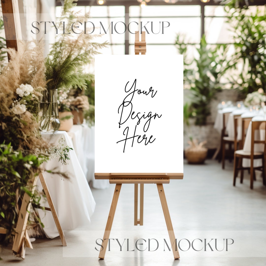 Wedding Welcome Sign Styled Mock Up, 3x4 Proportion Wedding Mockup ...