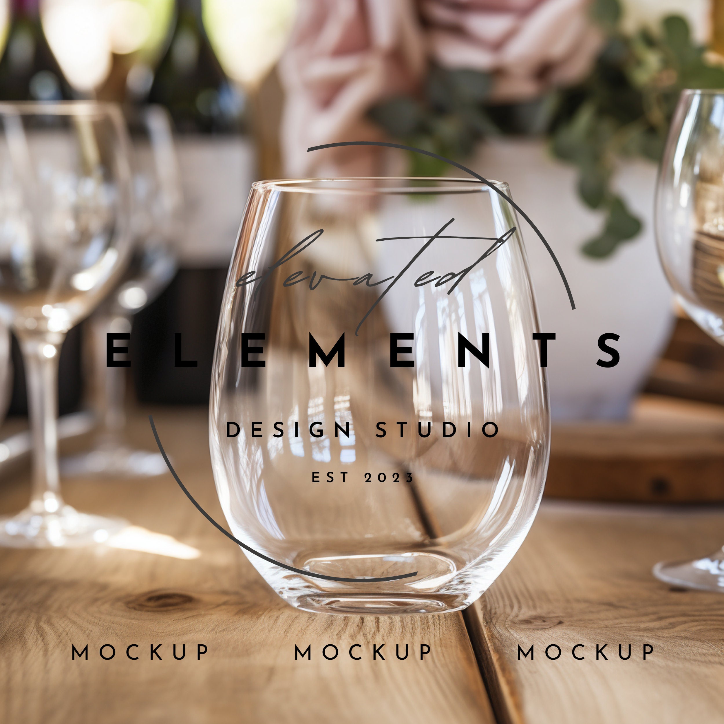 Wedding Mock Up, Wine Glass Mock Up, Champagne Glass Mock Up, Wedding ...